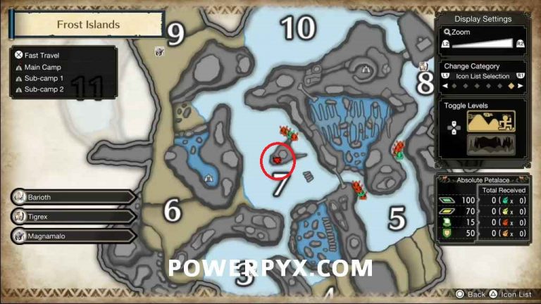 Monster Hunter Rise - Frost Island Relic Locations