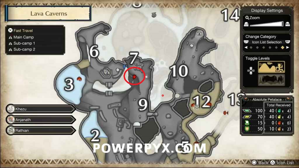Monster Hunter Rise - Lava Caverns Relic Locations