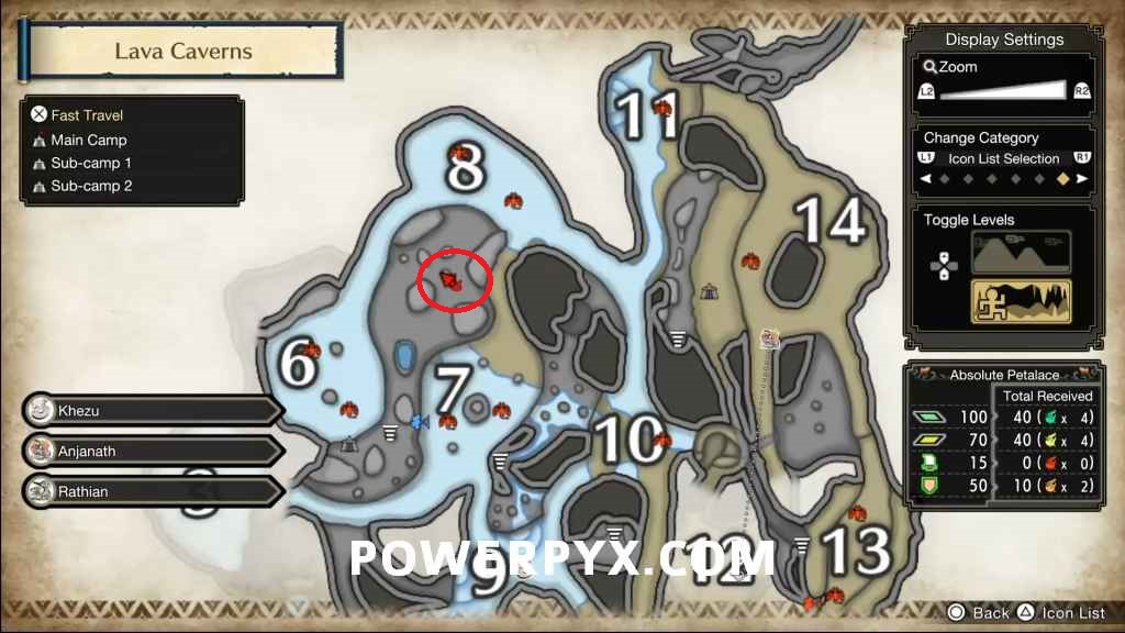 Monster Hunter Rise - Lava Caverns Relic Locations