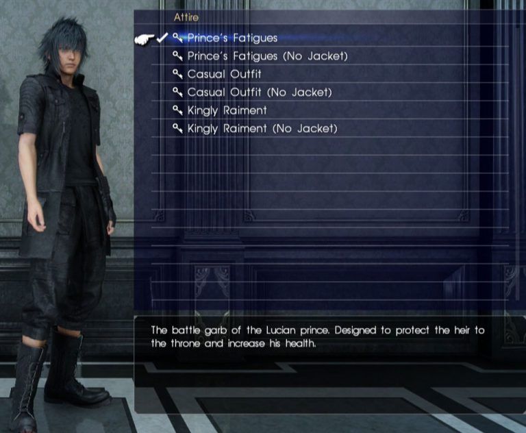 Final Fantasy XV - All Outfits