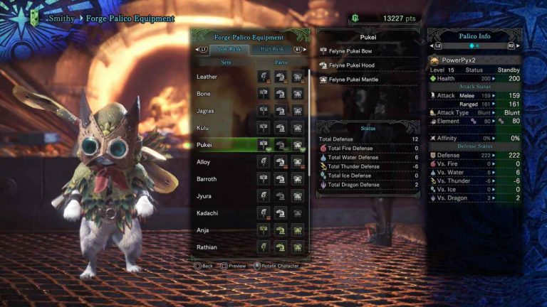 Monster Hunter World: All Palico Armor Sets & Outfits