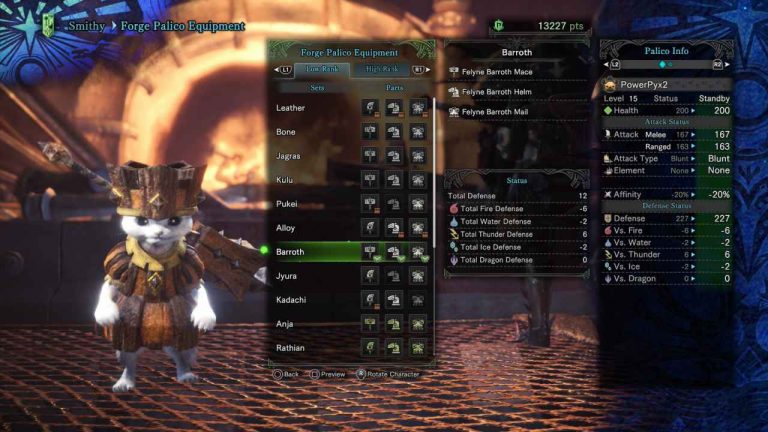 Monster Hunter World: All Palico Armor Sets & Outfits