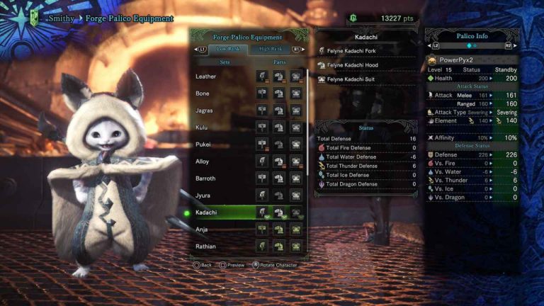 Monster Hunter World: All Palico Armor Sets & Outfits