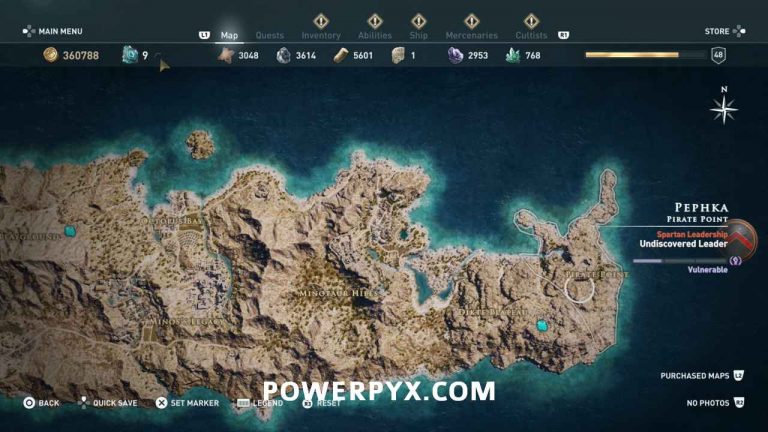 Assassin's Creed Odyssey Ancient Tablet Locations Map