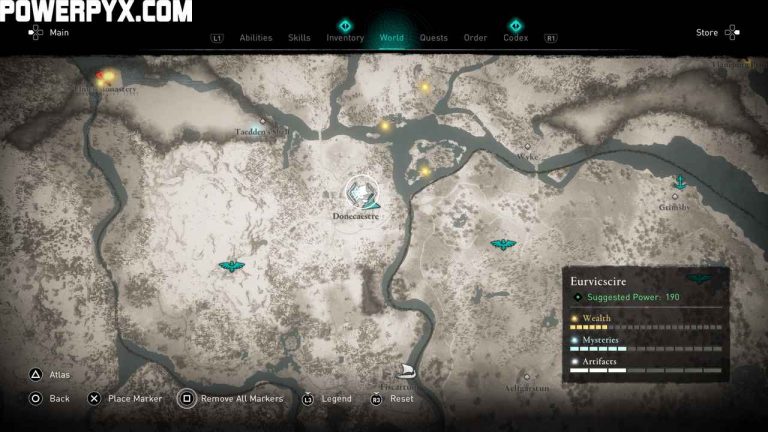 Assassin's Creed Valhalla Eurvicscire Artifact Locations