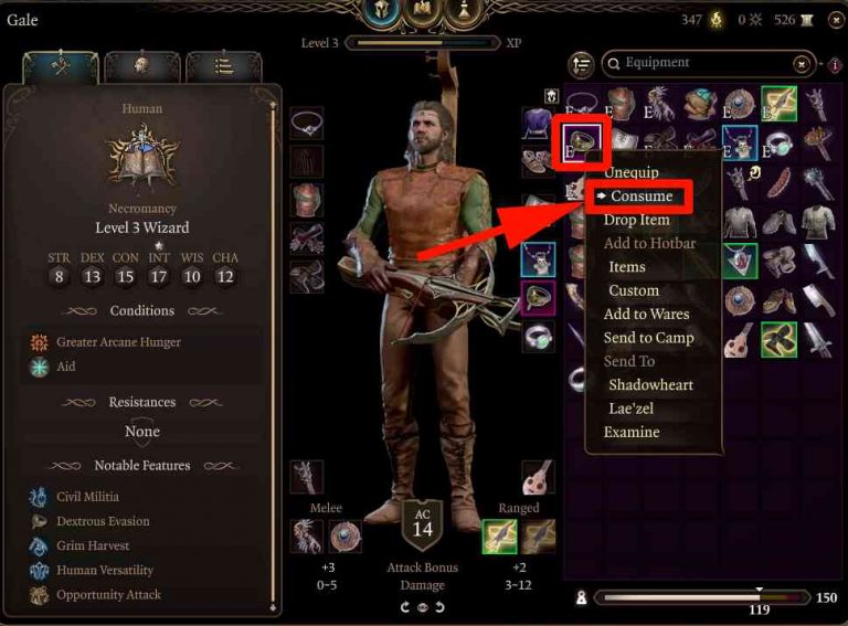 Baldur's Gate 3 How to Cure Arcane Hunger
