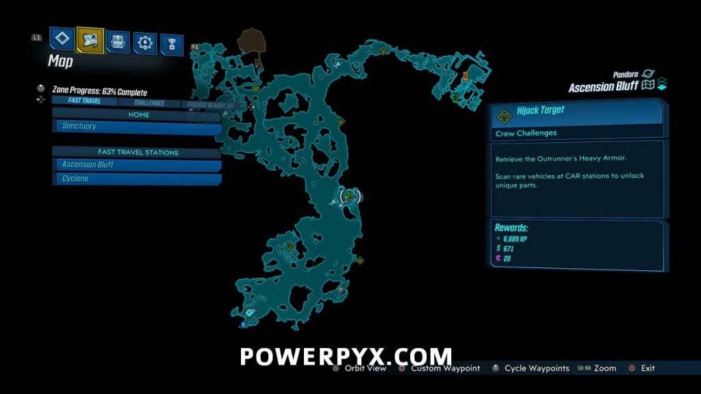 Borderlands 3 All Hijack Target Locations (Vehicle Upgrade Parts)