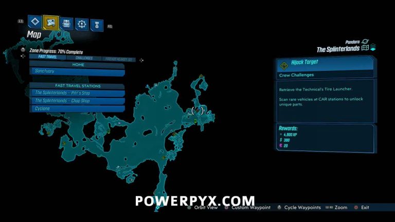 Borderlands 3 All Hijack Target Locations (Vehicle Upgrade Parts)