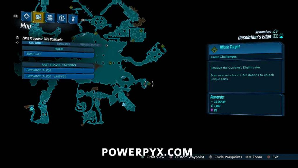 Borderlands 3 All Hijack Target Locations (Vehicle Upgrade Parts)