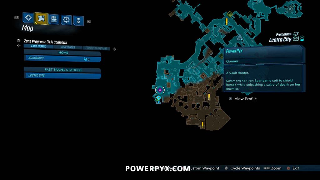 Borderlands 3 - Promethea All Named Locations