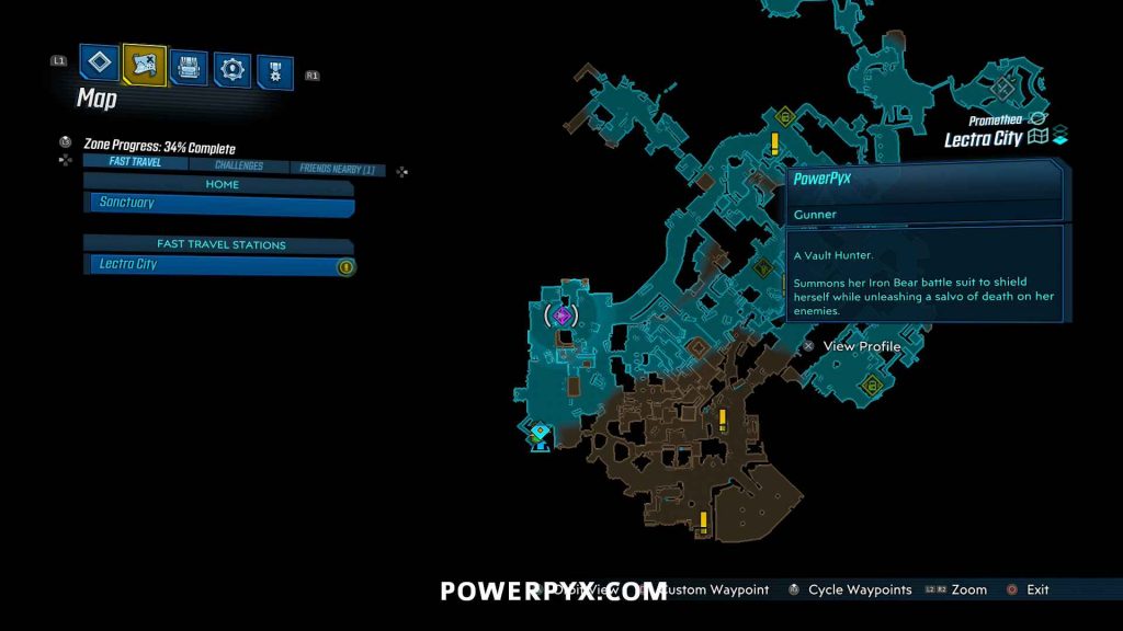 Borderlands 3 - Promethea All Named Locations