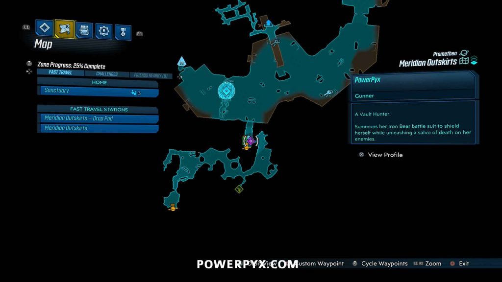 Borderlands 3 - Promethea All Named Locations