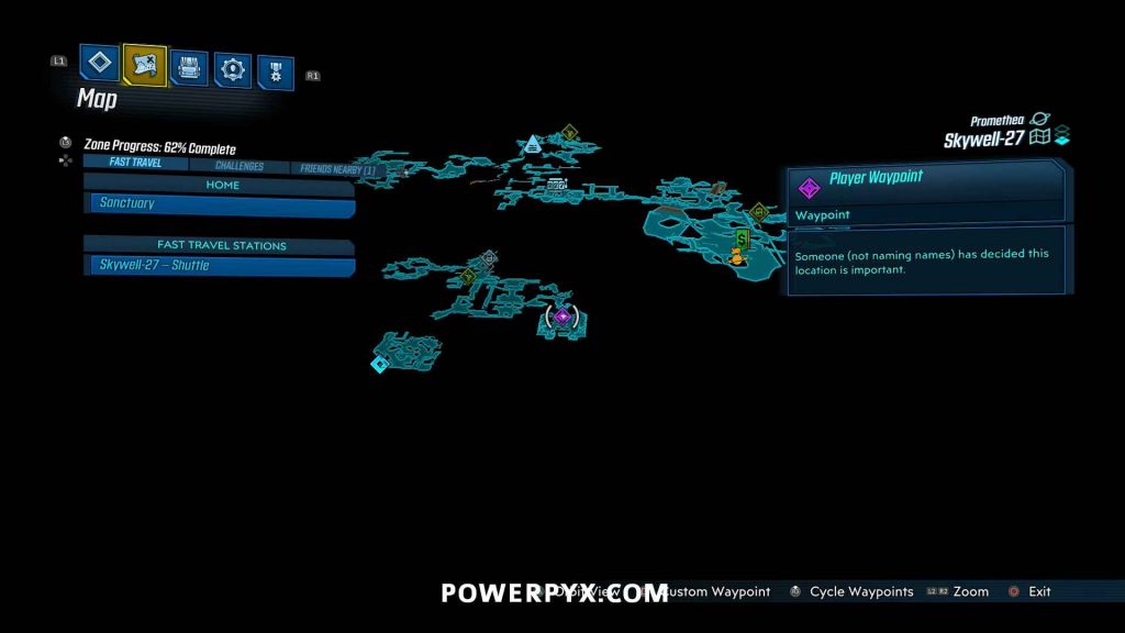 Borderlands 3 - Promethea All Named Locations