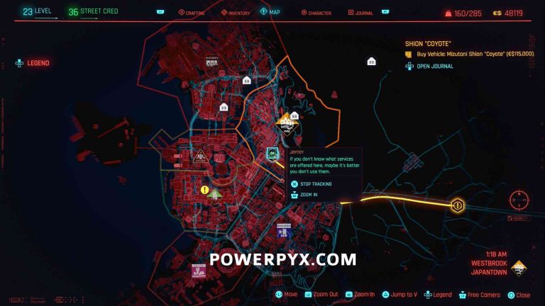 Cyberpunk 2077 Where to find Prostitutes (Joytoy Locations)