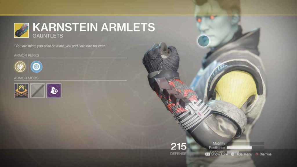 Destiny 2 Exotic Gear: Karnstein Armlets (Warlock Gauntlets)