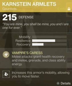 Destiny 2 Exotic Gear: Karnstein Armlets (Warlock Gauntlets)