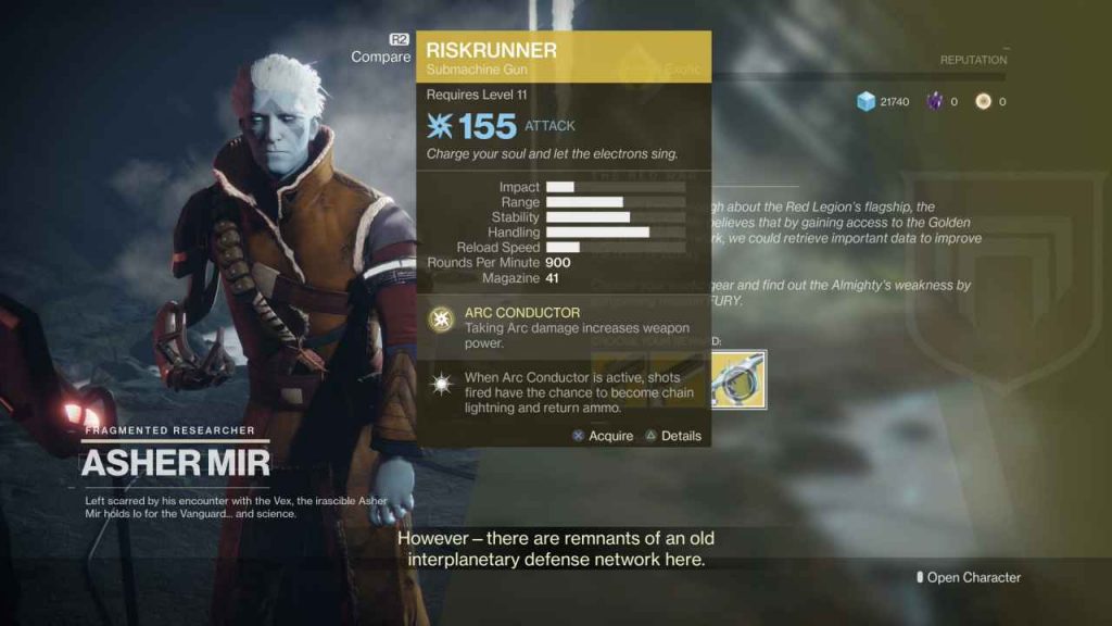 Destiny 2 Exotic Gear: Riskrunner (Energy Weapon)