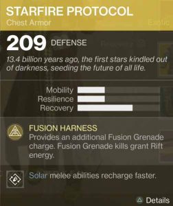 Destiny 2 Exotic Gear: Starfire Protocol (Warlock Chest Armor)