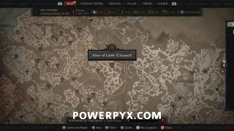 Diablo 4 Dry Steppes All Altars of Lilith Locations
