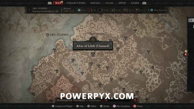 Diablo 4 Dry Steppes All Altars of Lilith Locations