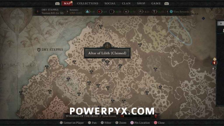 Diablo 4 Dry Steppes All Altars of Lilith Locations
