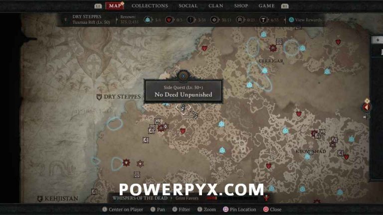 Diablo 4 Dry Steppes All Side Quest Locations