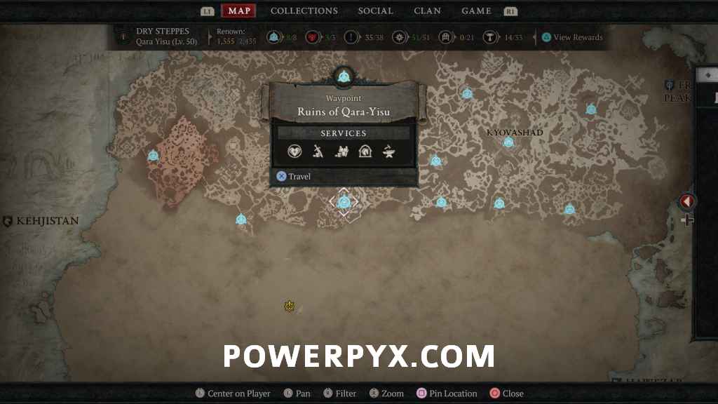 Diablo 4 Dry Steppes All Waypoint Locations