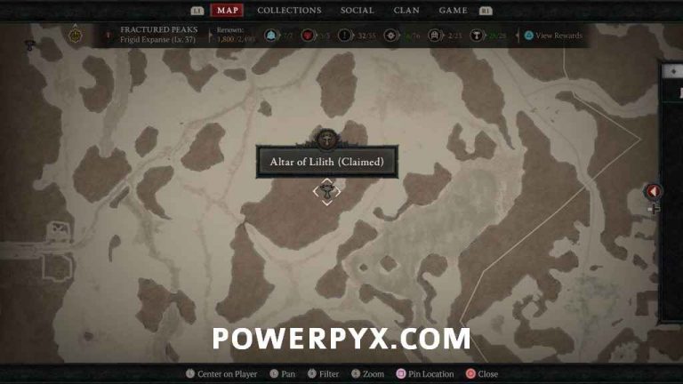 Diablo 4 Fractured Peaks All Altars of Lilith Locations