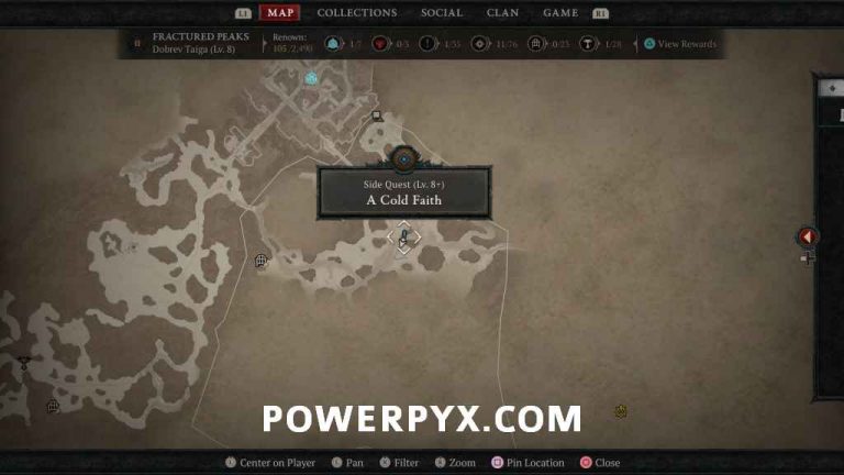 Diablo 4 Fractured Peaks All Side Quest Locations