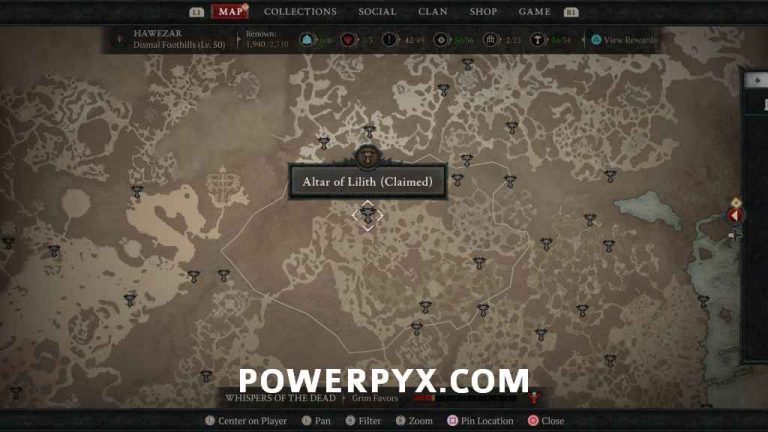 Diablo 4 Hawezar All Altar of Lilith Locations