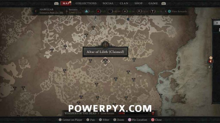 Diablo 4 Hawezar All Altar of Lilith Locations