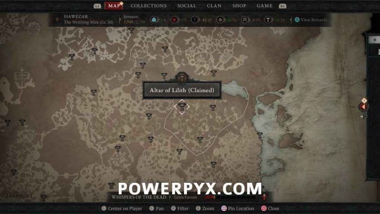 Diablo 4 Hawezar All Altar of Lilith Locations