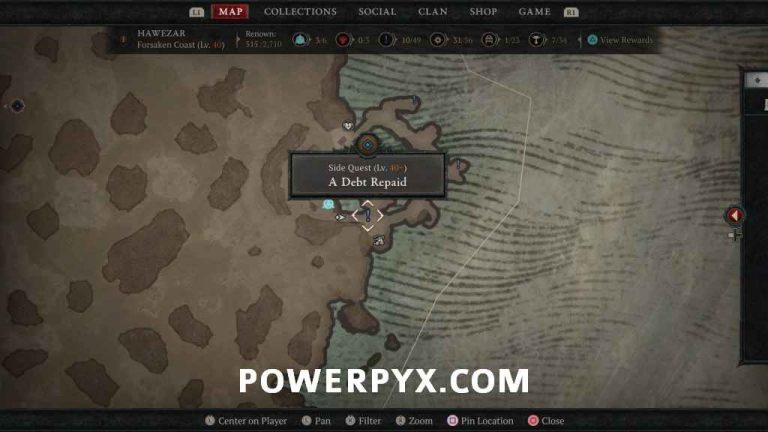 Diablo 4 Hawezar All Side Quest Locations