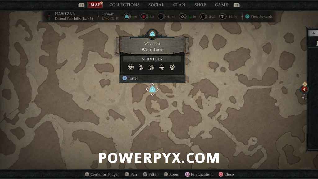 Diablo 4 Hawezar All Waypoint Locations