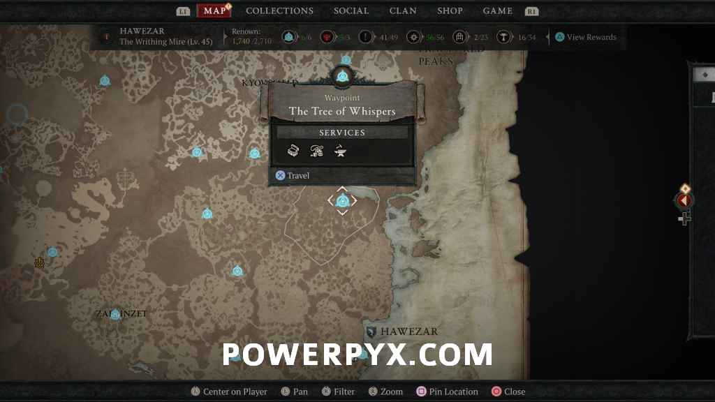 Diablo 4 Hawezar All Waypoint Locations