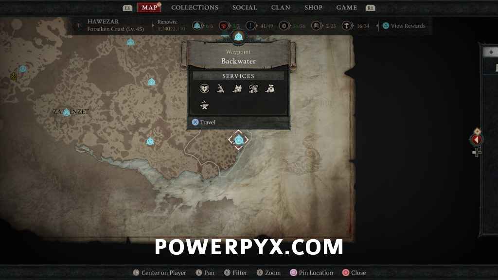 Diablo 4 Hawezar All Waypoint Locations