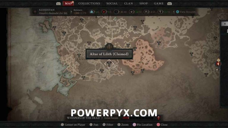 Diablo 4 Kehjistan All Altars of Lilith Locations