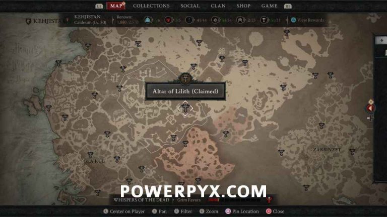 Diablo 4 Kehjistan All Altars of Lilith Locations