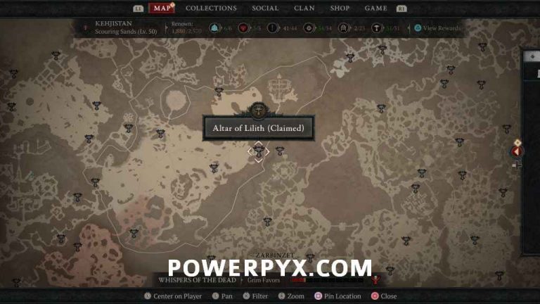 Diablo 4 Kehjistan All Altars of Lilith Locations