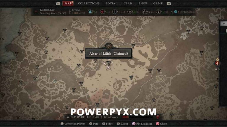 Diablo 4 Kehjistan All Altars of Lilith Locations