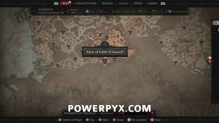 Diablo 4 Kehjistan All Altars of Lilith Locations
