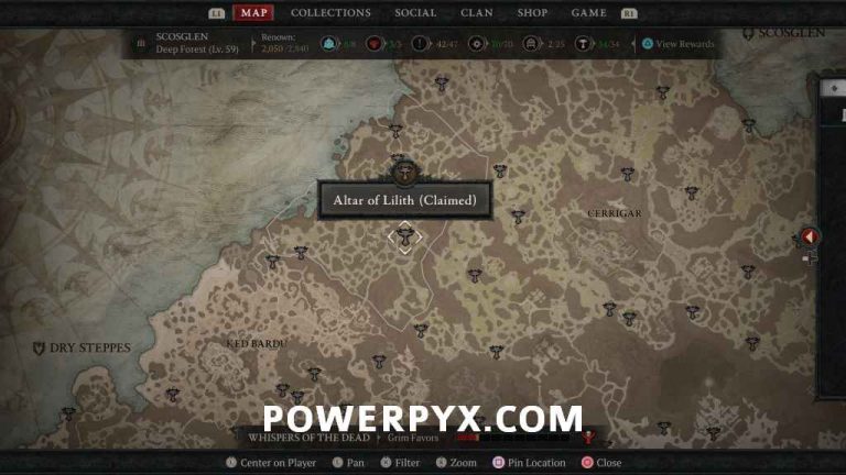 Diablo 4 Scosglen All Altars of Lilith Locations