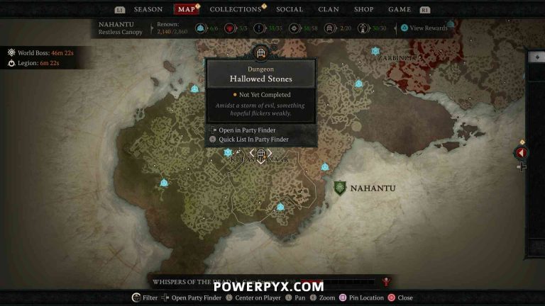 Diablo 4 Vessel of Hatred Nahantu All Side Dungeon Locations