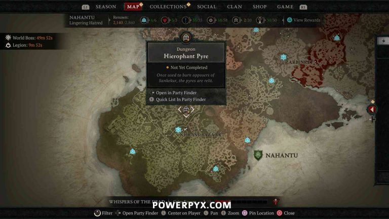 Diablo 4 Vessel of Hatred Nahantu All Side Dungeon Locations