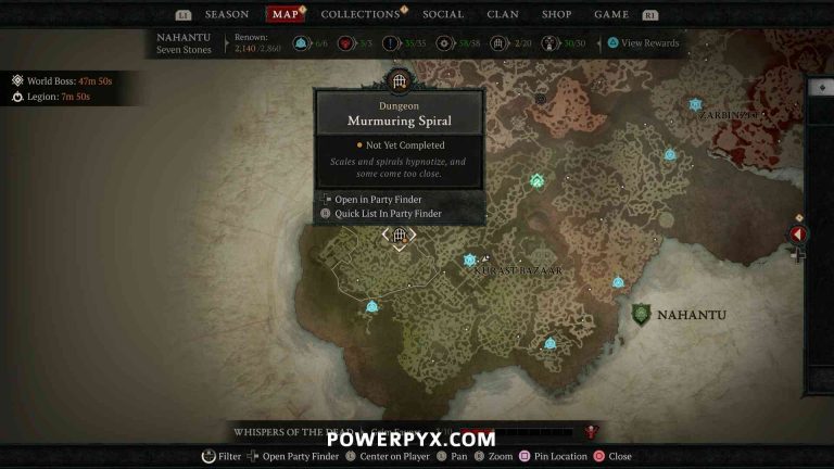 Diablo 4 Vessel of Hatred Nahantu All Side Dungeon Locations