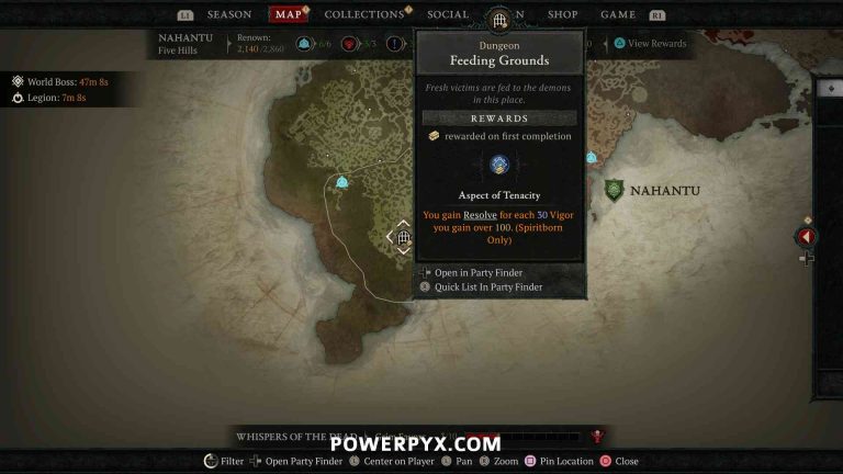 Diablo 4 Vessel of Hatred Nahantu All Side Dungeon Locations