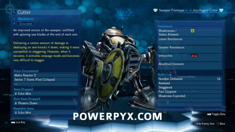 Final Fantasy 7 (VII) Remake All Enemies & Weaknesses List