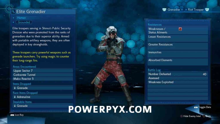 Final Fantasy 7 (VII) Remake All Enemies & Weaknesses List