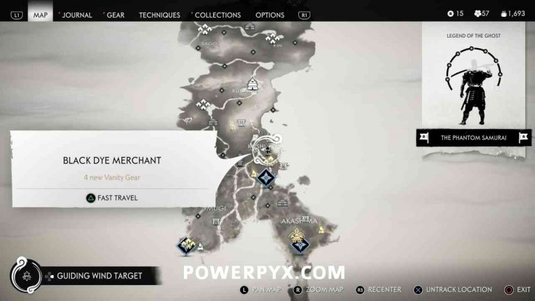 Ghost of Tsushima Black & White Dye Merchant Locations