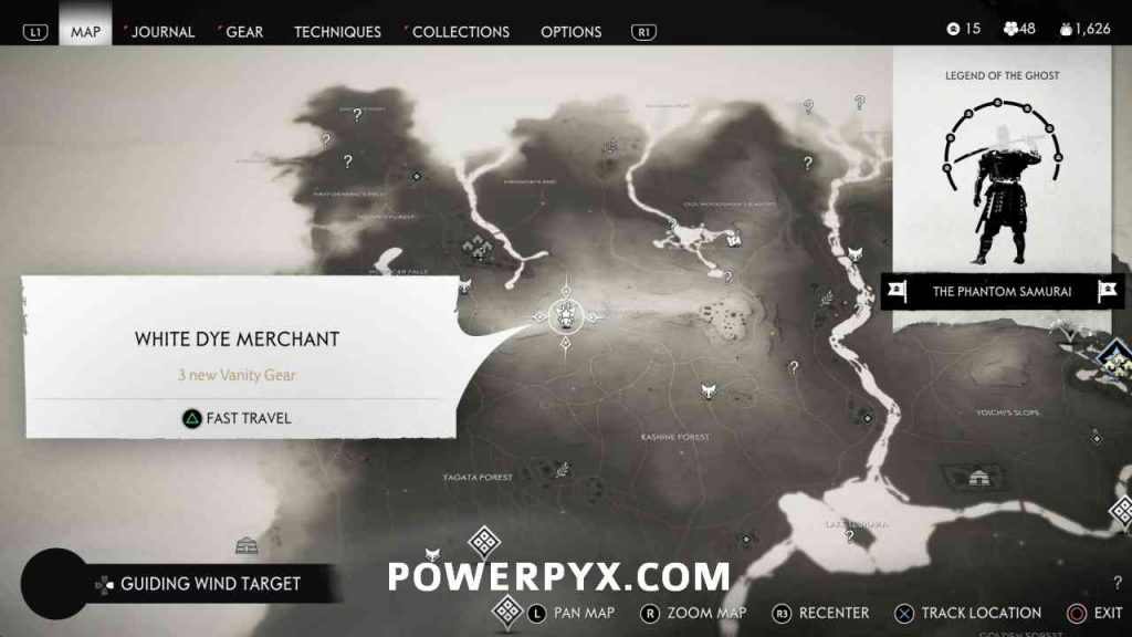 Ghost of Tsushima Black & White Dye Merchant Locations